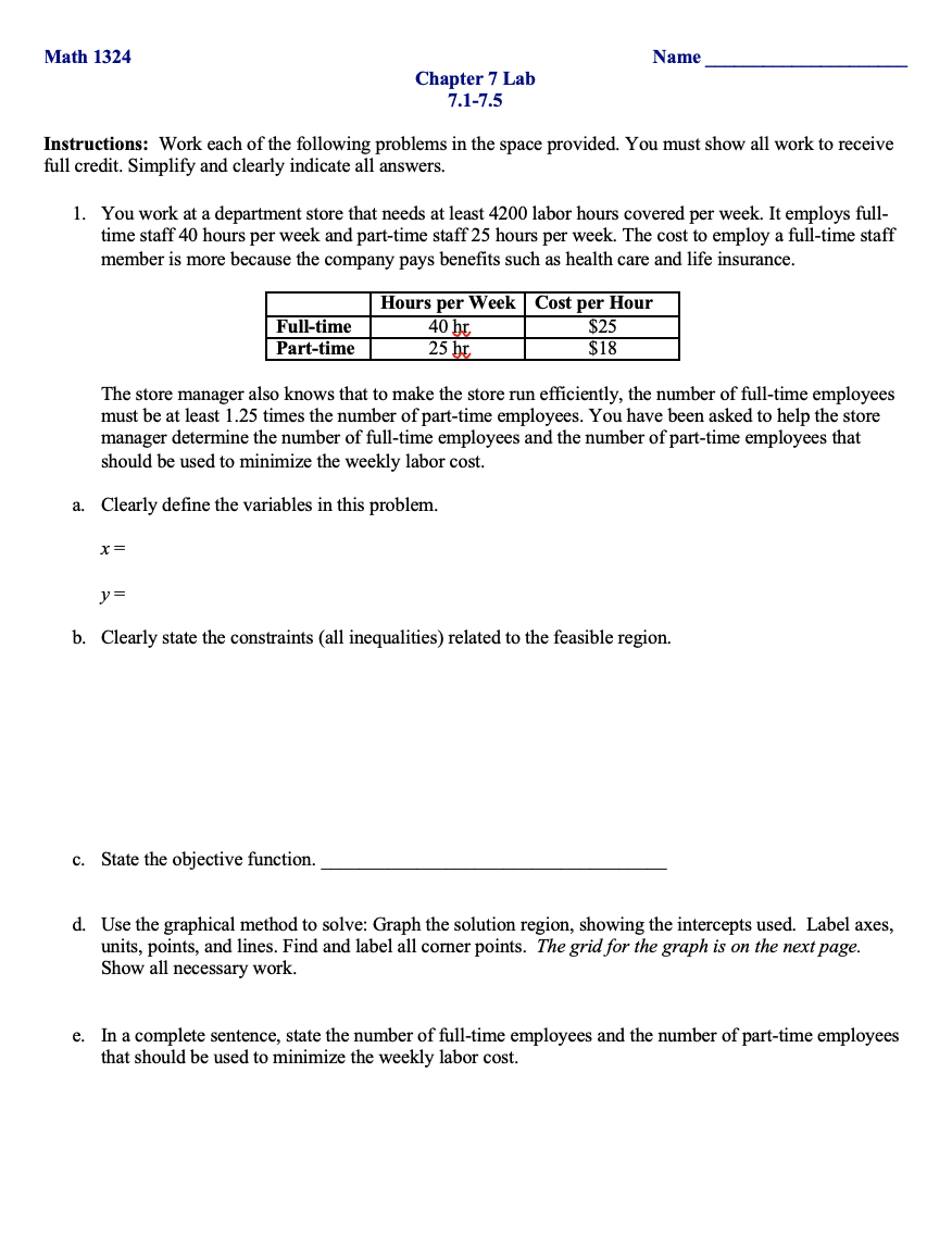 Solved Math 1324 Chapter 7 Lab Name 7.1-7.5 Instructions: | Chegg.com