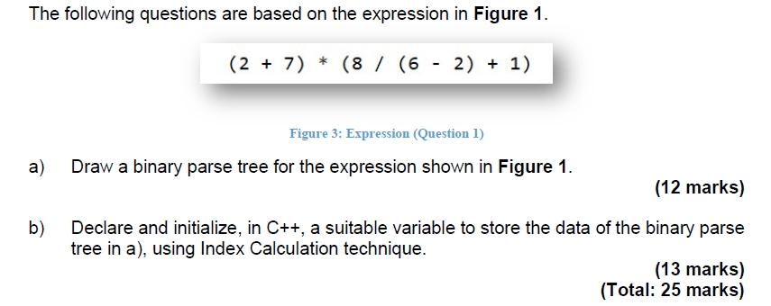 Solved The following questions are based on the expression | Chegg.com