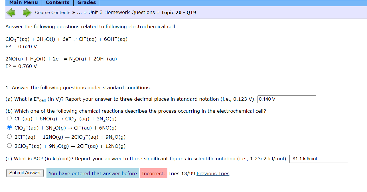 Solved Main Menu Contents Grades Course Contents » ... » | Chegg.com