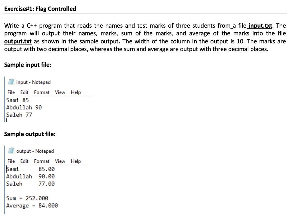 Solved Exercise1 Flag Controlled Write A C Program That 7005