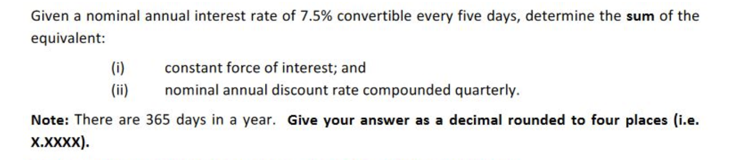 Solved What annual effective interest rate is equivalent to | Chegg.com