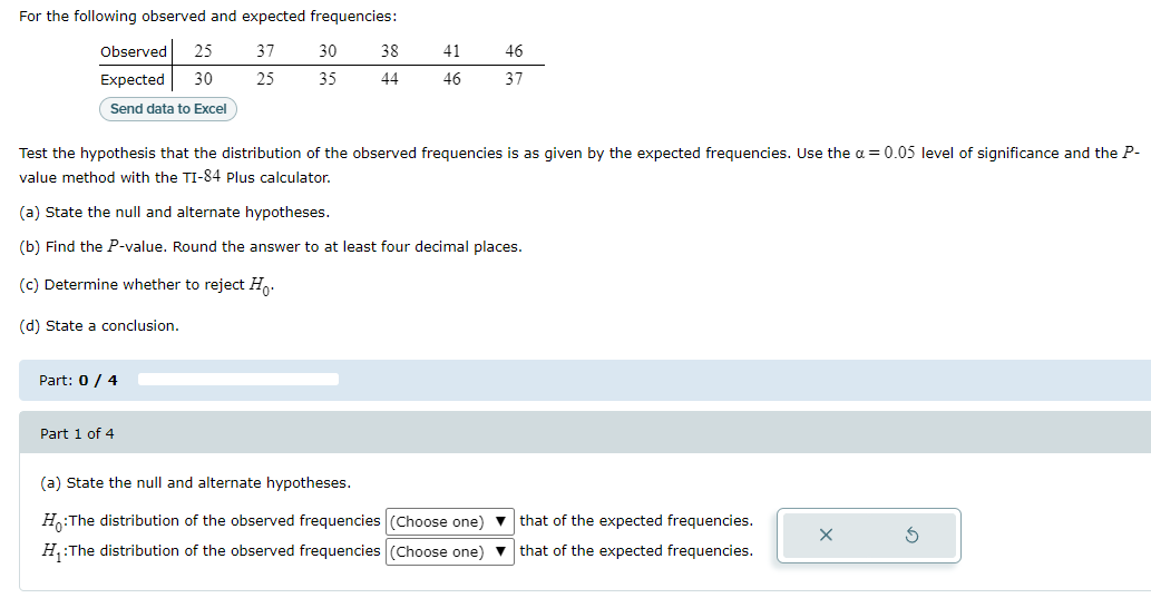 Solved For the following observed and expected frequencies: | Chegg.com