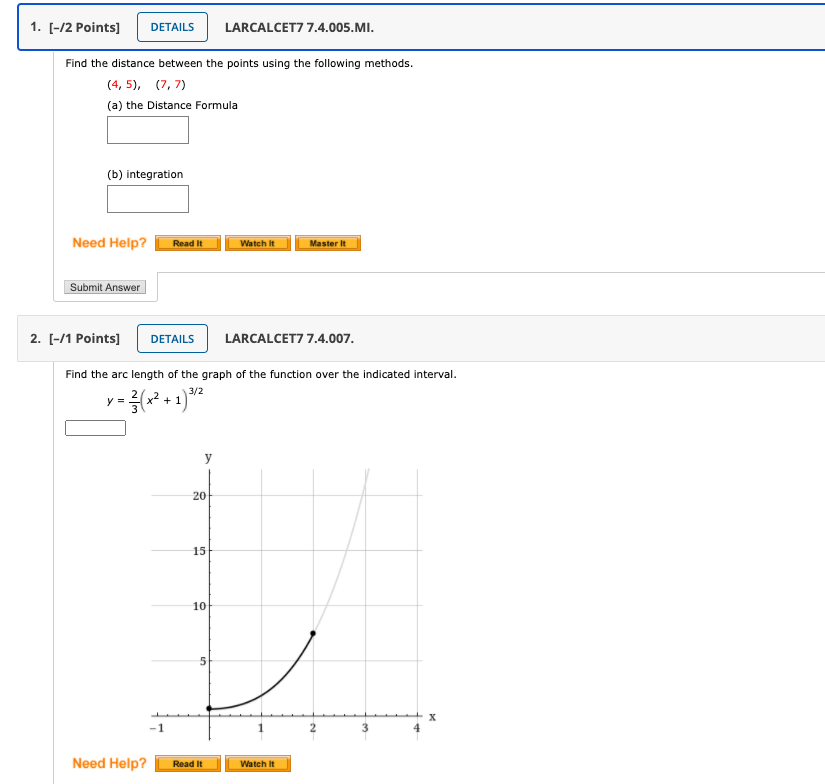 Solved 1. (-12 points) DETAILS LARCALCET7 7.4.005.MI. Find | Chegg.com Solved 1. (-12 points) DETAILS LARCALCET7 7.4.005.MI. Find | Chegg.com