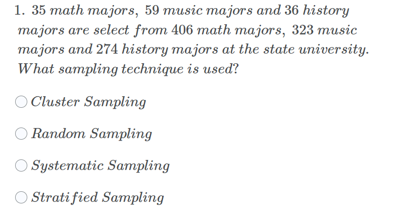 Solved 1. 35 math majors, 59 music majors and 36 history | Chegg.com