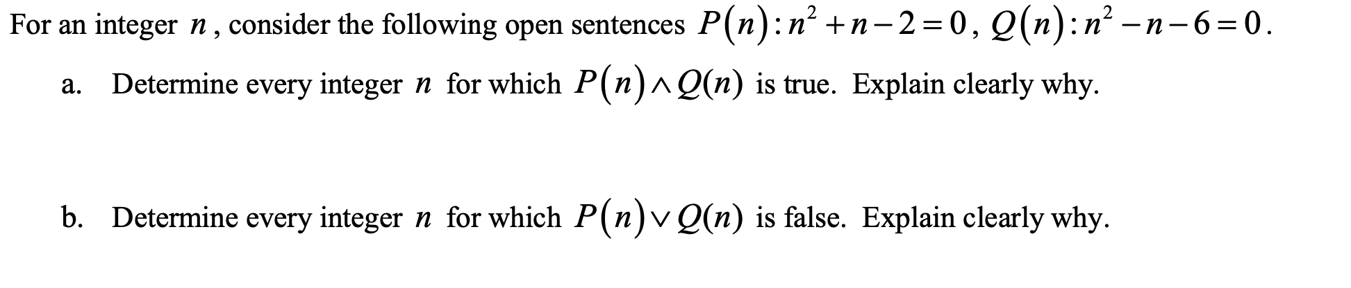 Solved For integers x and y, consider the open sentence: | Chegg.com