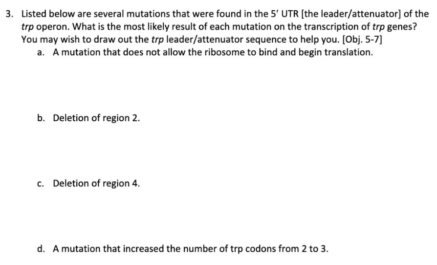 Solved Listed below are several mutations that were found in | Chegg.com