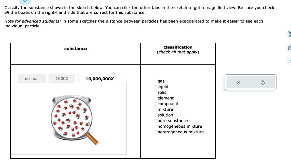 Solved Classify the substance shown in the sketch below. You | Chegg.com