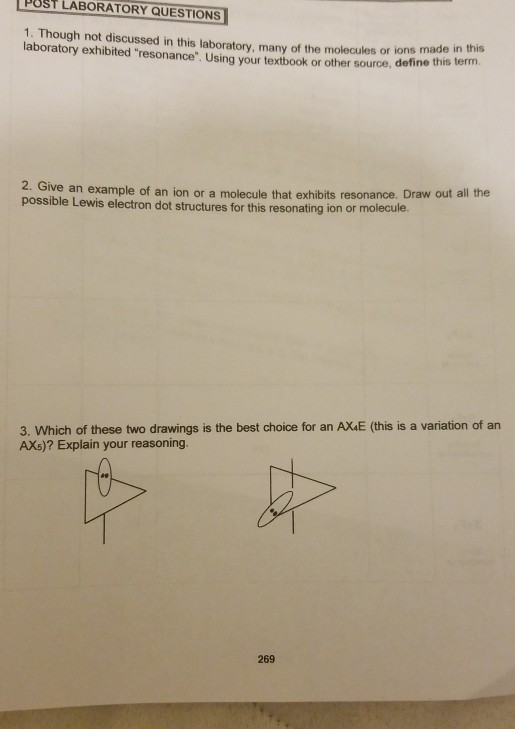 Solved POST LABORATORY QUESTIONS 1. Though not discussed in | Chegg.com