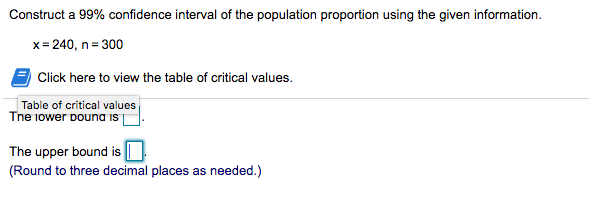 Solved Construct a 99% confidence interval of the population | Chegg.com