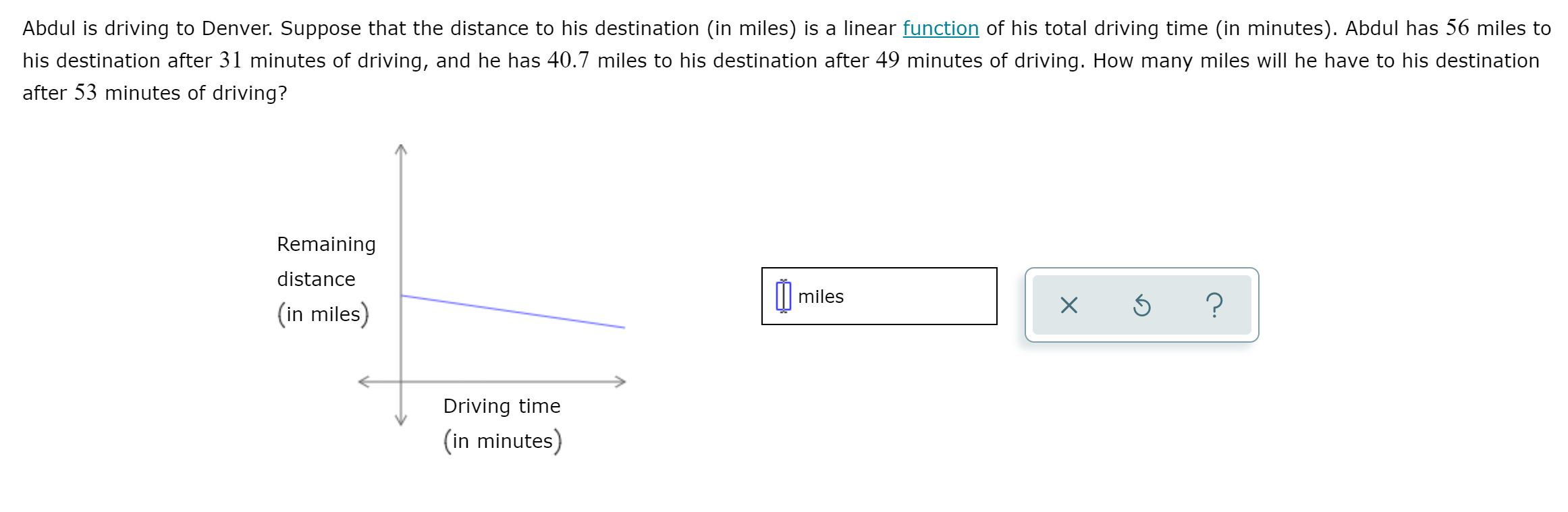 Solved Abdul is driving to Denver. Suppose that the distance | Chegg.com