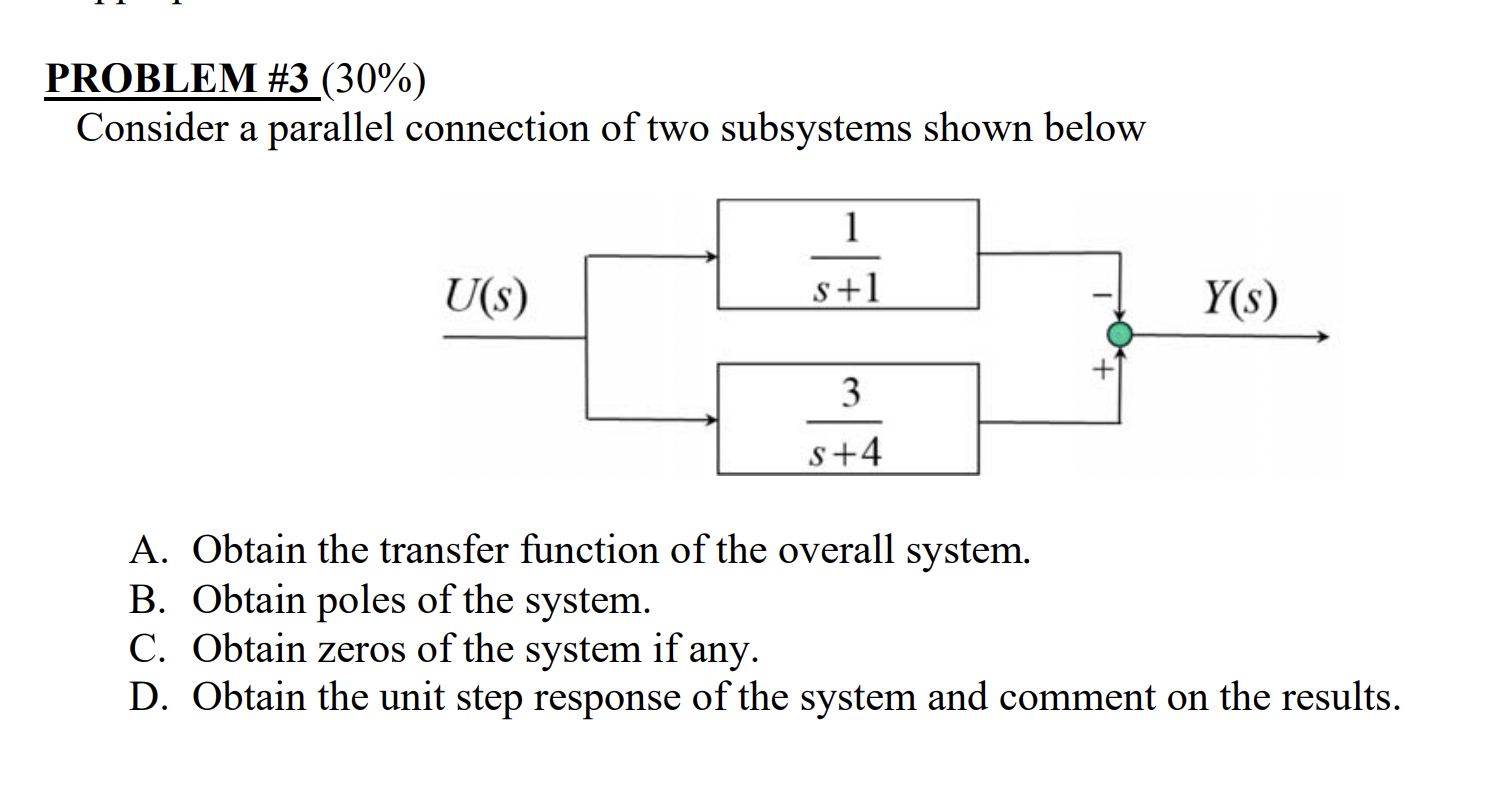Solved PROBLEM #3 (30%) Consider a parallel connection of | Chegg.com