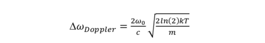 Solved 2wo 2ln(2)kT ΔωDoppler = ከከ | Chegg.com