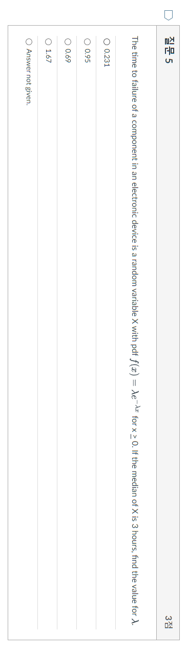 Solved The time to failure of a component in an electronic | Chegg.com