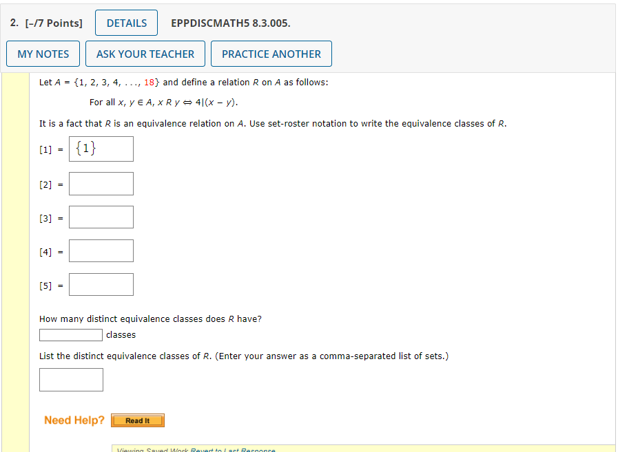 Solved Let A={1,2,3,4,…,18} and define a relation R on A as | Chegg.com