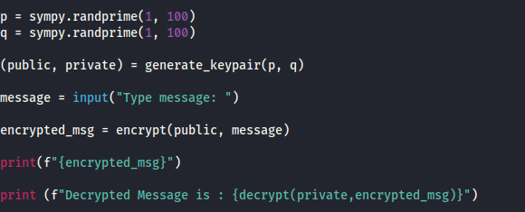 Implementation Of The Asymmetric Encryption Algorithm