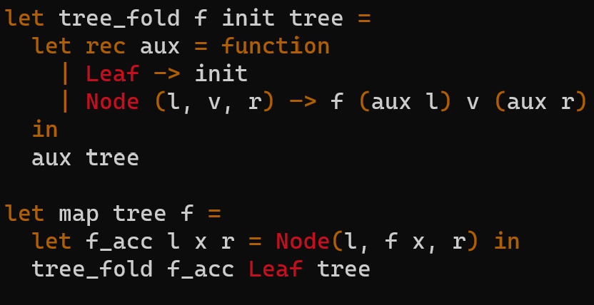 Solved type 'a tree = | Node of 'a tree *'a 'a 'a tree | Chegg.com