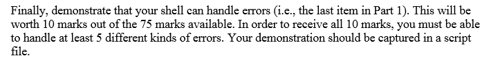 Implement A Shell Program That Has The Following 