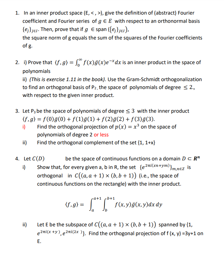 Solved Please answer all 4 questions. For problem 2, the | Chegg.com