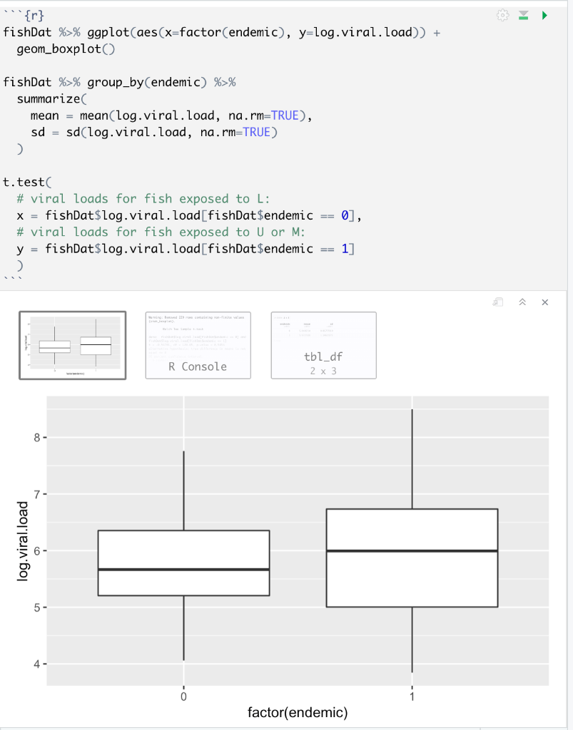 Solved # Exercise 2 The following chunk performs another | Chegg.com