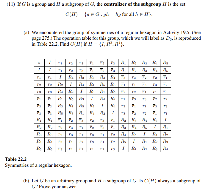 Solved abstract algebra(11) If G is a group and H a subgroup | Chegg.com
