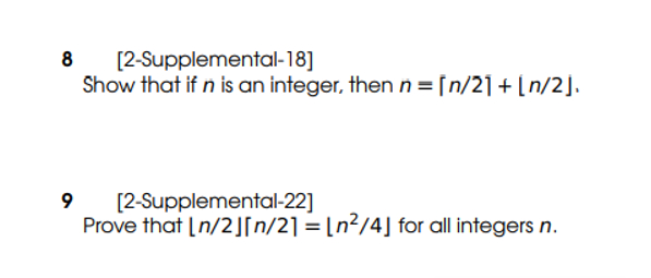 Solved 8 [2-Supplemental-18]Show that if n ﻿is an integer, | Chegg.com