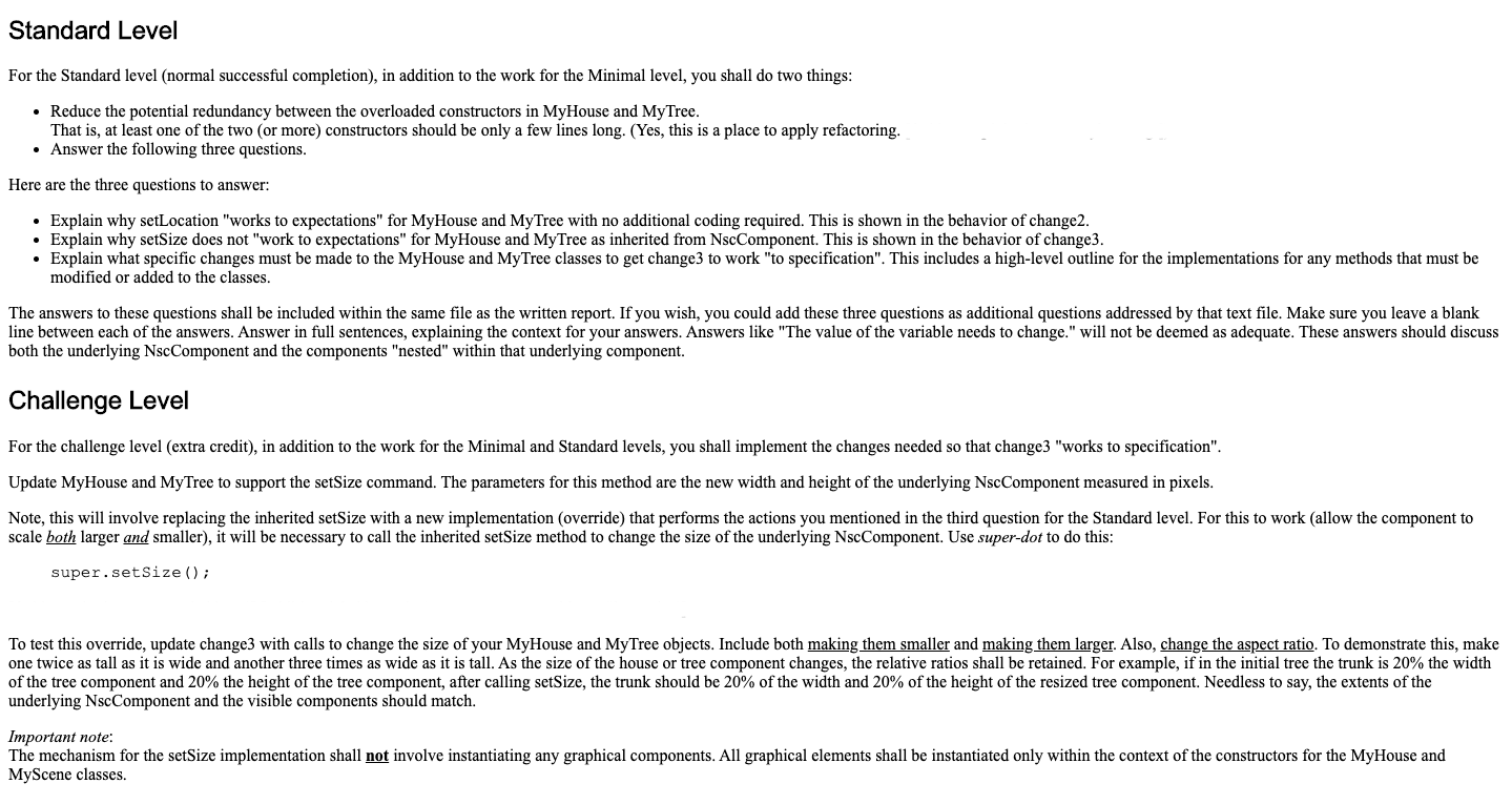 Solved Below is the code for the class MyScene, MyTree and | Chegg.com