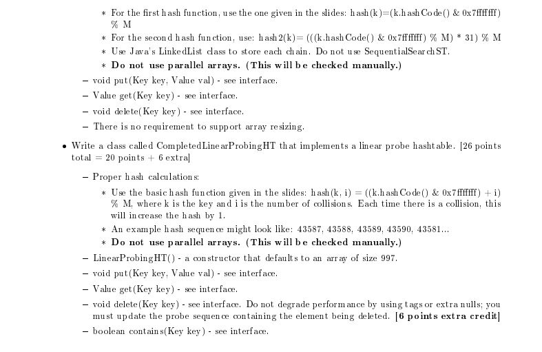 Solved Implementing Hashtable-based Symbol Tables Summary: | Chegg.com