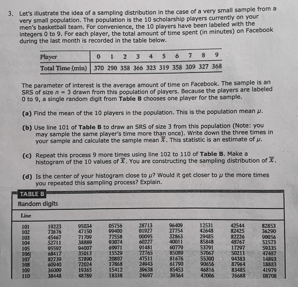 Solved Let's illustrate the idea of a sampling distribution | Chegg.com