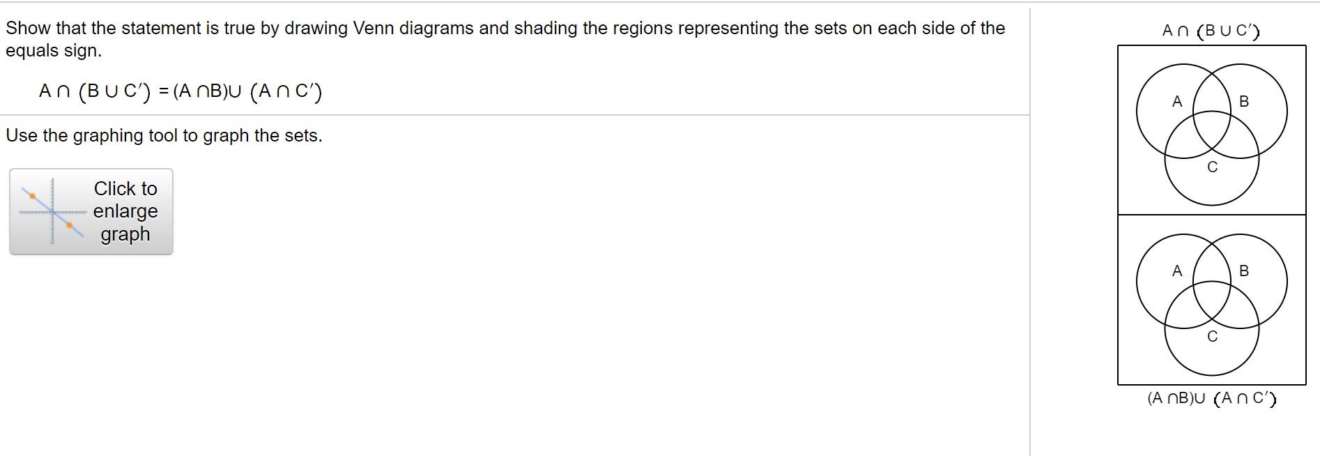 Solved Show that the statement is true by drawing Venn | Chegg.com