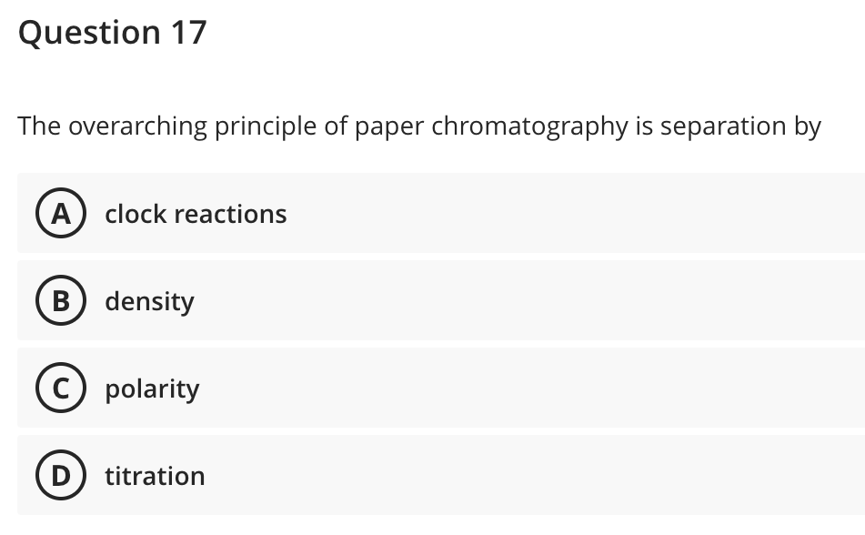 Solved Question 17 The overarching principle of paper | Chegg.com