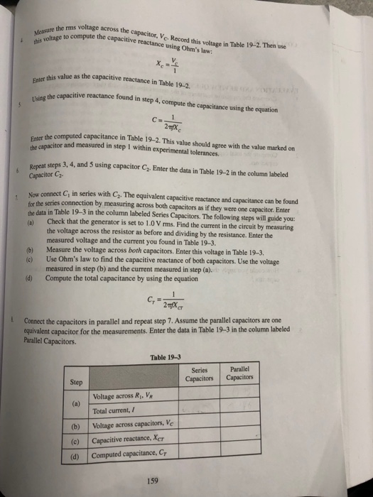 Solved 19 Capacitive Reactance READING Text, Sections 9-6 | Chegg.com