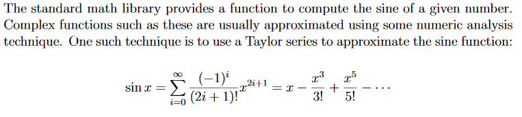 Solved The standard math library provides a function to | Chegg.com