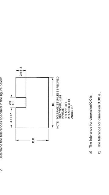 Solved Determine the tolerances specified in the figure | Chegg.com