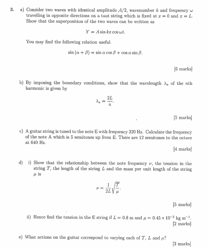 Solved 3. a) Consider two waves with identical amplitude | Chegg.com