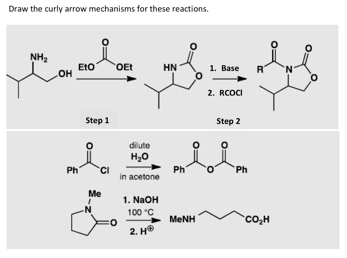 Solved Draw the curly arrow mechanisms for these reactions. | Chegg.com