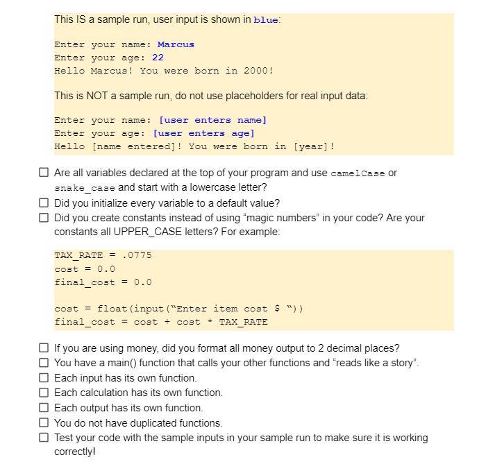 Solved Purpose The purpose of this lab is to write a modular | Chegg.com