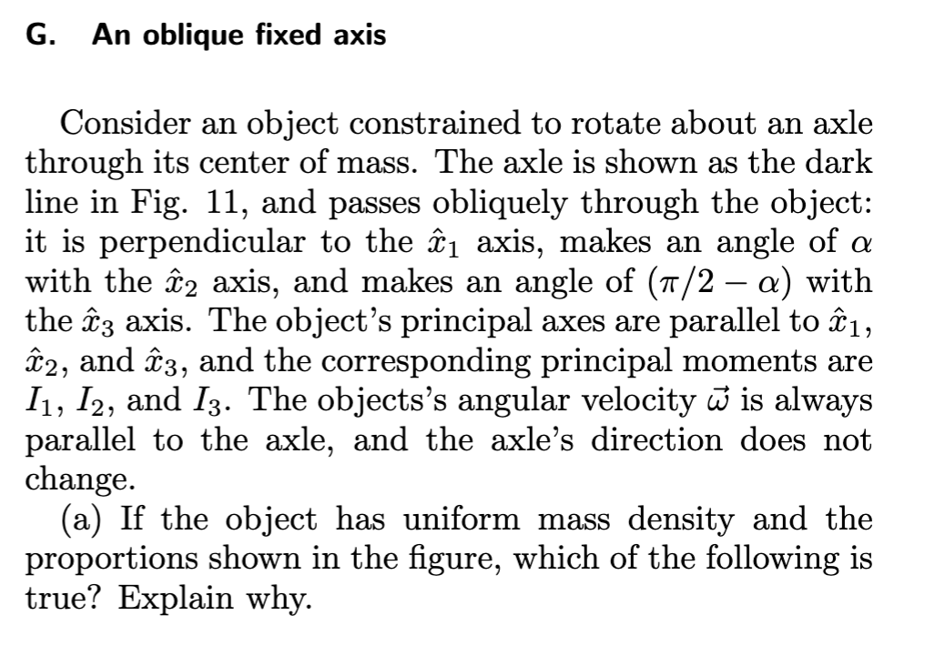 Consider an object constrained to rotate about an | Chegg.com