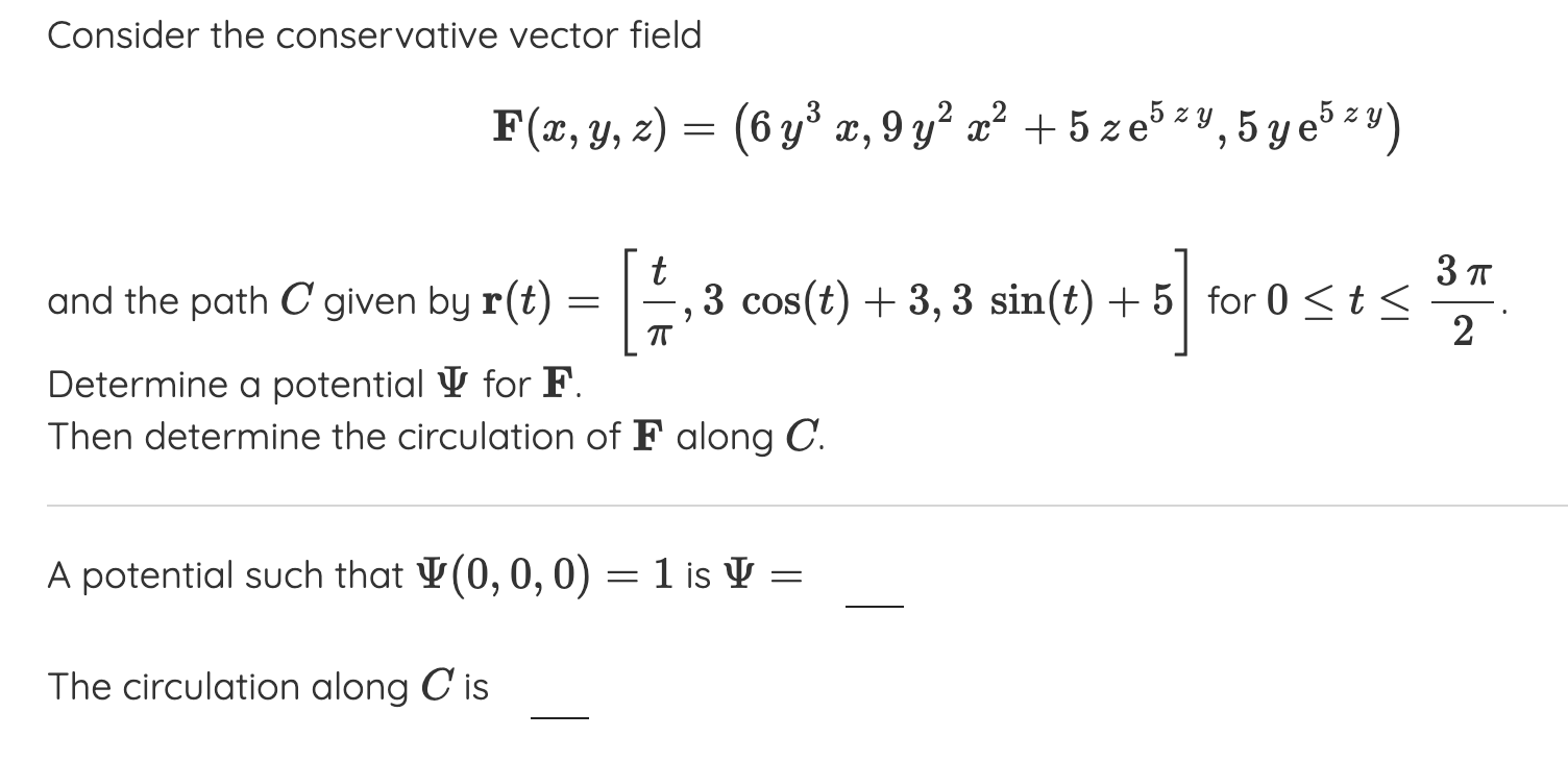 Solved Consider the conservative vector field | Chegg.com