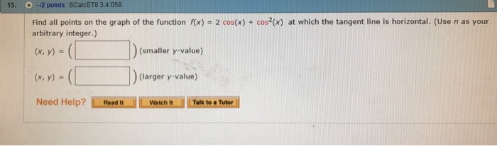 Solved Find all points on the graph of the function f(x) = 2 | Chegg.com