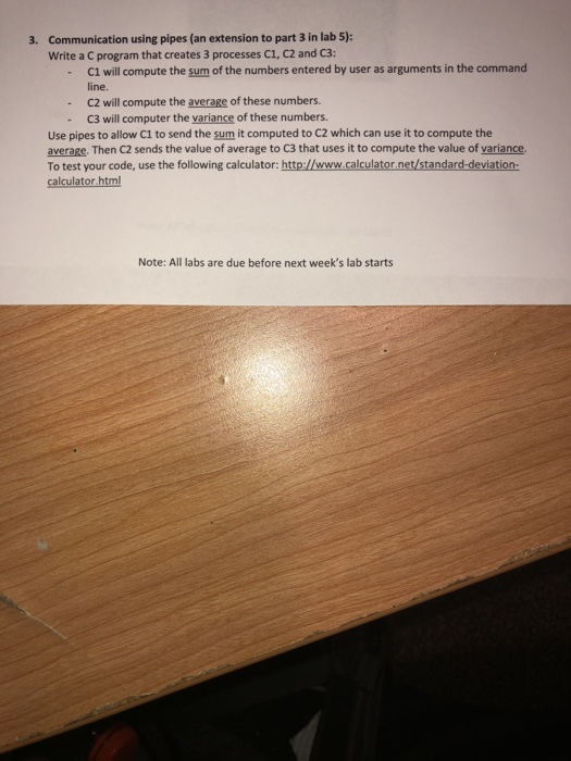 Solved Communication using pipes (an extension to part 3 in | Chegg.com
