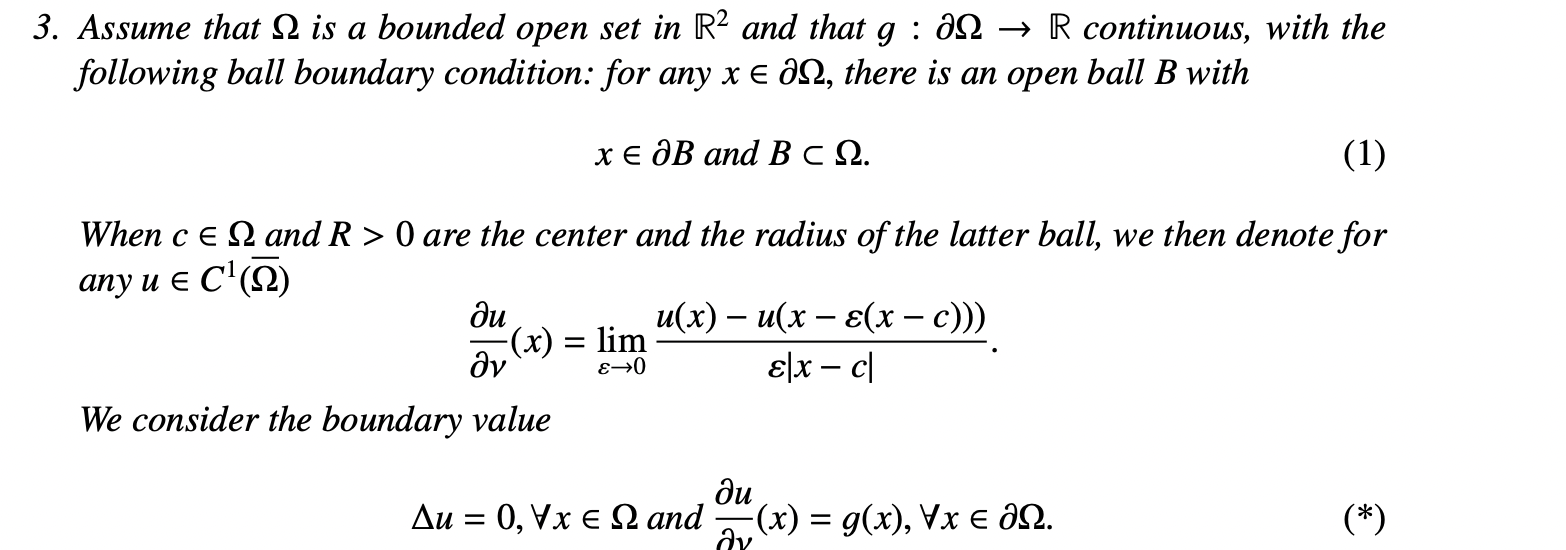 Solved 3. Assume that N2 is a bounded open set in R2 and | Chegg.com