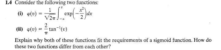 Solved 1.4 Consider the following two functions: (i) | Chegg.com