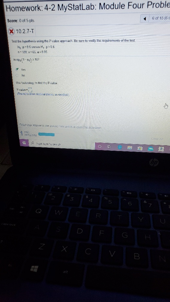 Solved Homework: 4-2 MyStatLab: Module Four Proble 6 of 15 | Chegg.com
