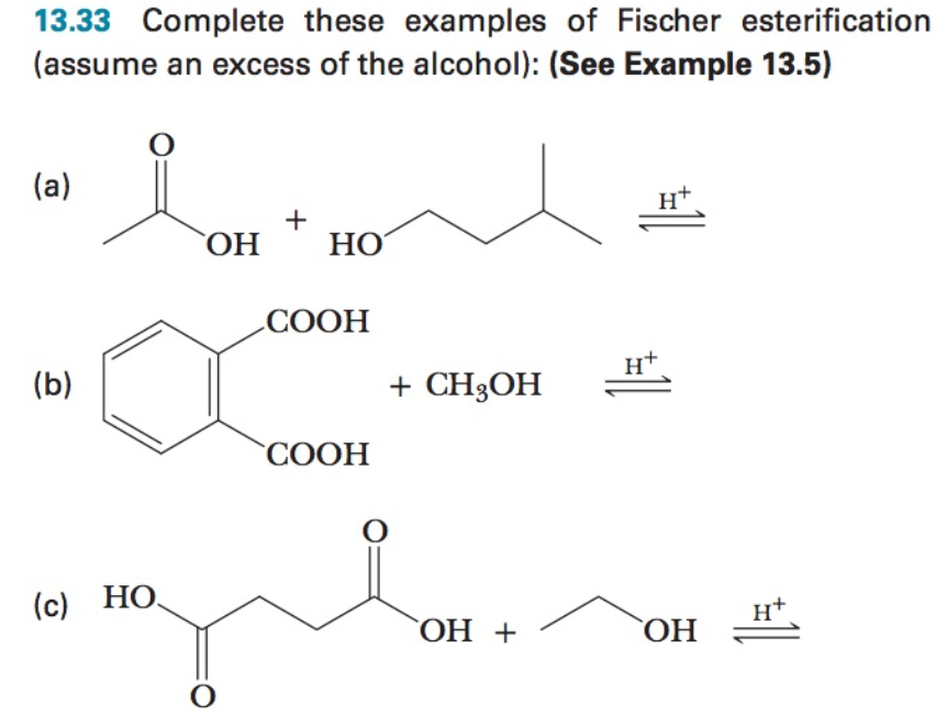 Solved 13.33 Complete these examples of Fischer | Chegg.com