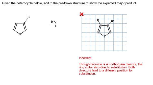 Solved Given the heterocycle below, add to the predrawn | Chegg.com