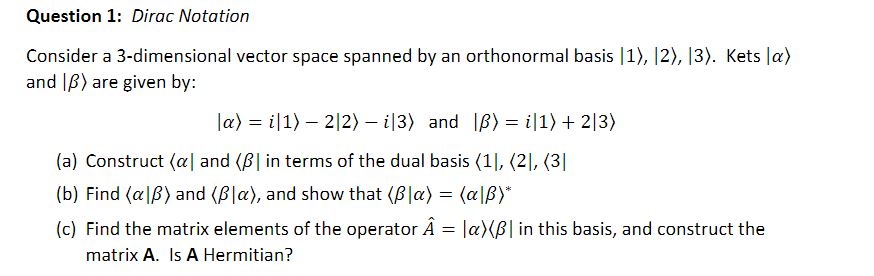 Solved Consider a 3-dimensional vector space spanned by an | Chegg.com