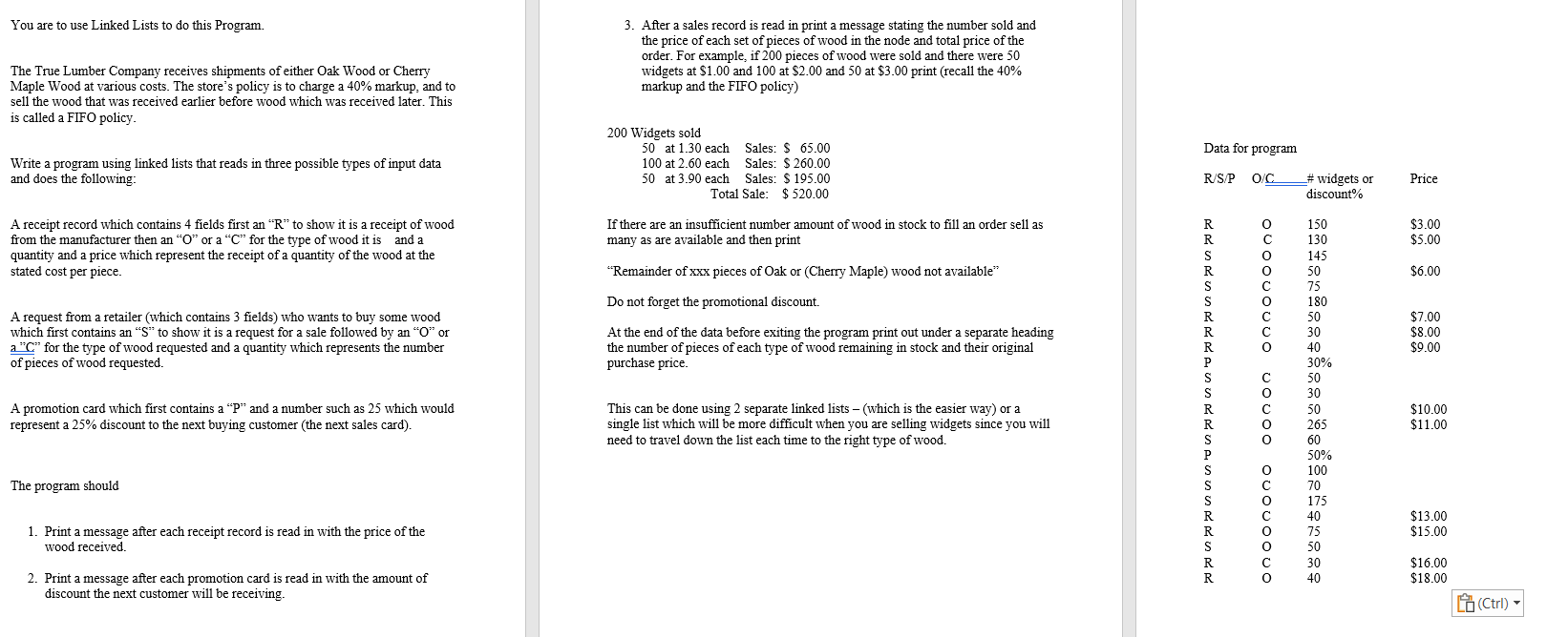Solved You are to use Linked Lists to do this Program. 3. | Chegg.com