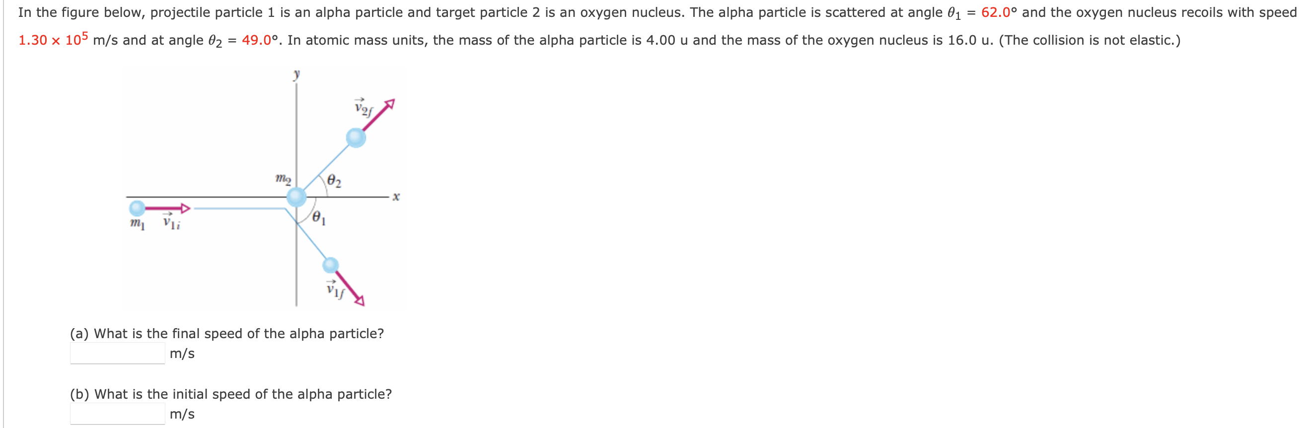 Solved In the figure below, projectile particle 1 is an | Chegg.com