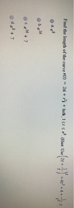 Solved Find the length of the curve r(t) = 2ti + t^2j + | Chegg.com