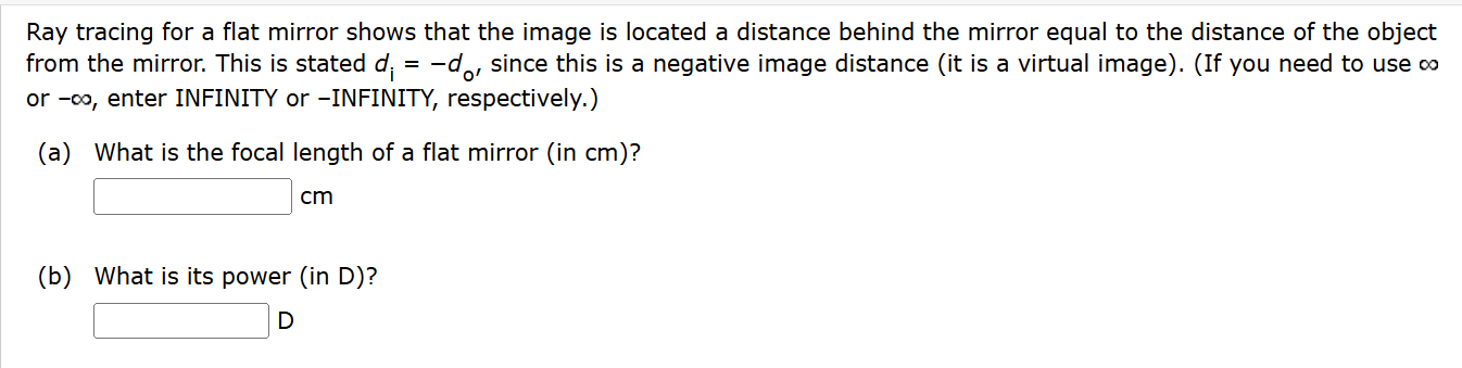 Solved Ray tracing for a flat mirror shows that the image is | Chegg.com